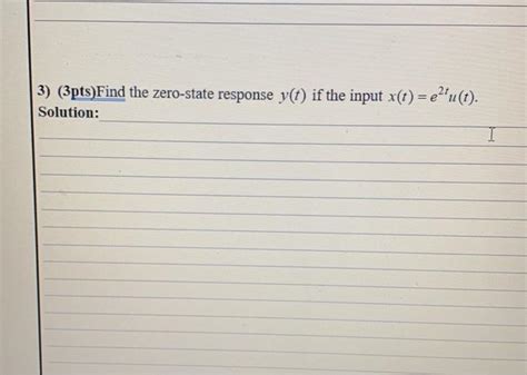Solved Question 1 10 The Input Output Equation Relating
