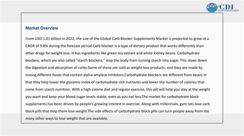 Carb Blocker Supplements Marketpptx
