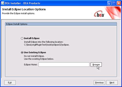 adding workshop for weblogic to an existing eclipse installation