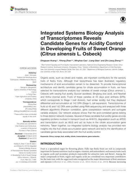 Pdf Integrated Systems Biology Analysis Of Transcriptomes Reveals