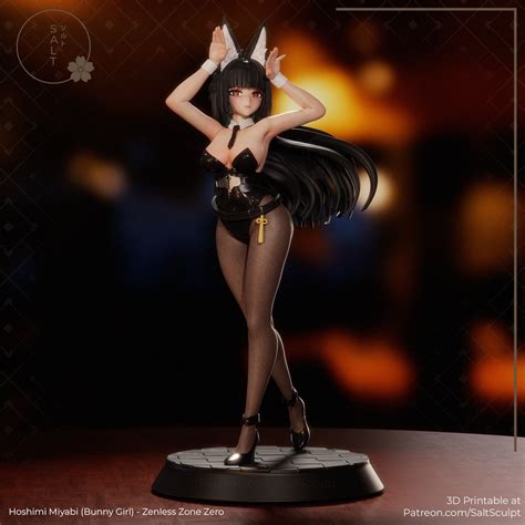 Miyabi Bunny Girl Suit Zenless Zone Zero Zzz Custom Statue 3d Prin