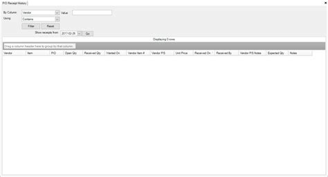 Po Receipt History — Shopedge Erp Documentation 10 Documentation