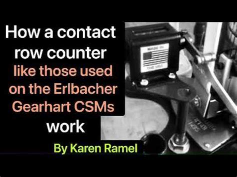 Row Counter Close Up The Contact Version YouTube