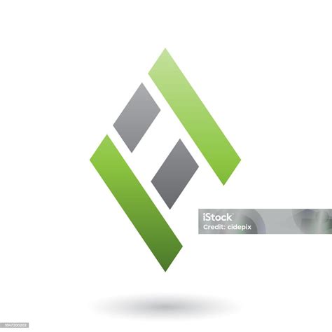 녹색과 검은색 다이아몬드 모양의 편지 벡터 일러스트 레이 션 0명에 대한 스톡 벡터 아트 및 기타 이미지 0명 디자인 로고 Istock