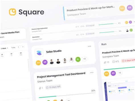 دانلود رابط کاربری Square Dashboard Ui Kit نال اکس