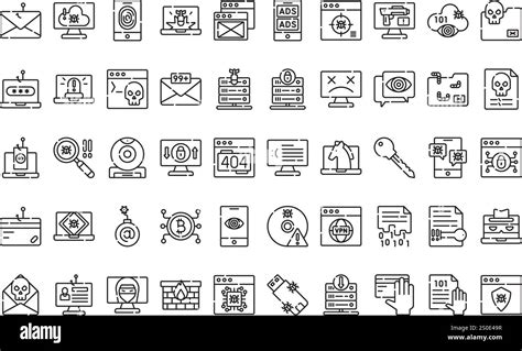 Cyber Crimes Icons High Quality Vector Icons Collection With Editable Stroke Ideal For