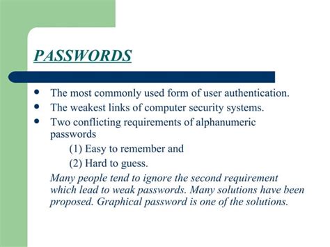 Graphical Password Ppt