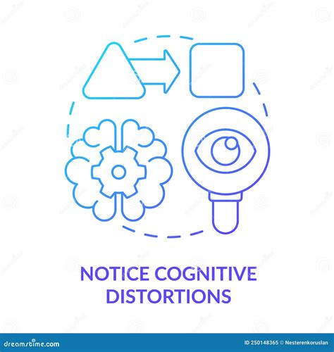 Cognitive Distortions Line Icon Outline Symbol Vector Illustration Concept Sign