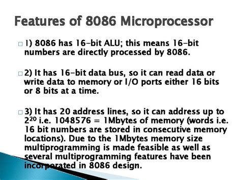 Intel Architecture Programming Features Of Microprocessor