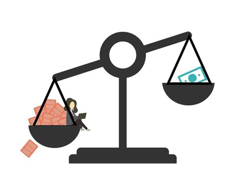 Workload Compare To Low Salary And Make You Feel Overwhelmed 44861133 Vector Art At Vecteezy