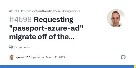 Requesting Passport Azure Ad Migrate Off Of The Deprecated Request
