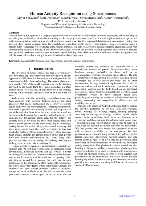 Pdf Human Activity Recognition Using Smartphones