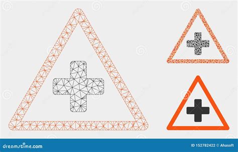 Health Warning Vector Mesh 2d Model And Triangle Mosaic Icon Stock Vector Illustration Of
