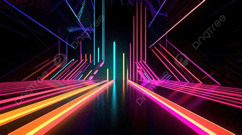 네온 네온 네온 네온 터널 배경 네온 광선의 3d 그림 복고풍 화려한 배경 고화질 사진 사진 네온 배경 일러스트 및 사진 무료 다운로드 Pngtree