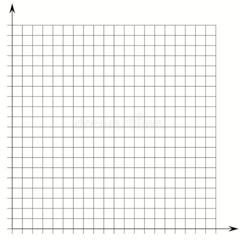 Grid Paper Mathematical Graph Cartesian Coordinate System With X Axis Y Axis Stock Vector