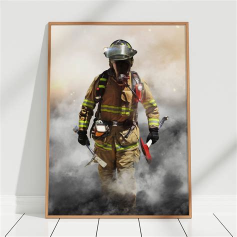 소방관 소방 포스터 사진 브로마이드 동기부여 인테리어 액자
