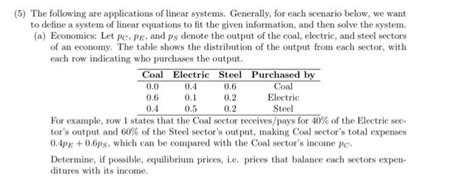 Solved The Following Are Applications Of Linear Systems Chegg
