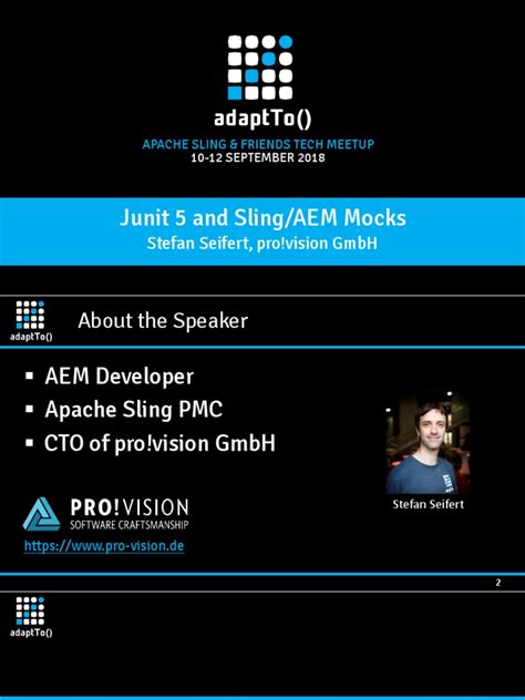 Adaptto2018 Junit 5 And Sling Aem Mocks Stefan Seifert Pdf Pdf