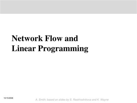 Ppt Network Flows Max Flow And Min Cut Theorems Powerpoint