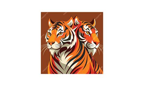 Tiger Tattoo Design Vector Zoo Angry Tiger Drawing Animal Face King