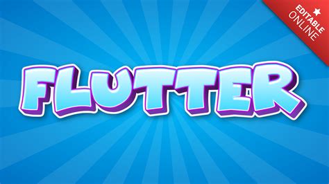 Flutter Funny Cartoon Text Effect Generator