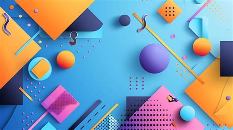 Premium Photo Vibrant And Colorful Geometric Shapes And Objects Arranged In A Playful And
