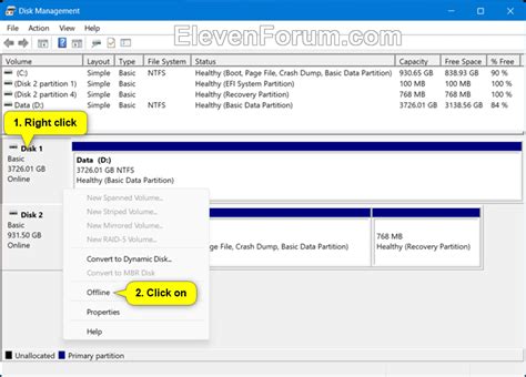 Take Offline Or Bring Online A Disk Drive In Windows 11 Windows 11 Forum