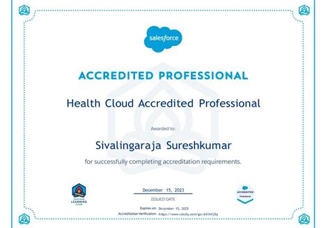 Sivalingaraja Sureshkumar On Linkedin Healthcloud Salesforce Certificationachievement 11