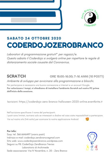 Coderdojo Di Halloween Online Coderdojo Zero Branco