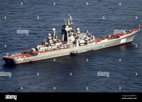 A Starboard Quarter View Of The Soviet Kirov Class Nuclear Powered
