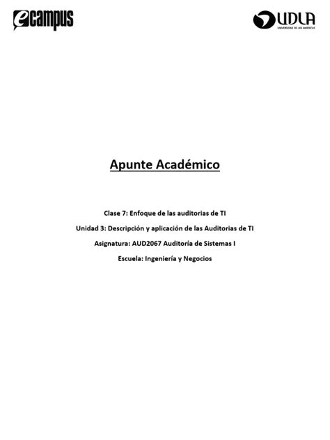 5 Aud2067 C7 Docto Enfoques Audti Pdf Auditoría Software
