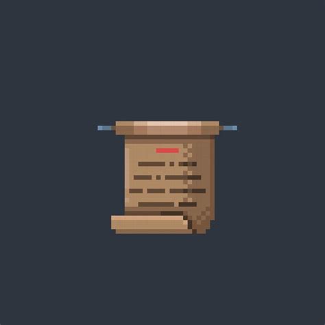 Opened Scroll In Pixel Art Style 23002859 Vector Art At Vecteezy
