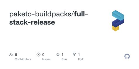 GitHub Paketo Buildpacks Full Stack Release