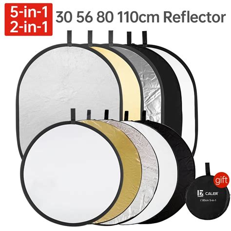 Jinbei 5in1 2in1 Reflector 30 56 80 110cm Collapsible Portable Light