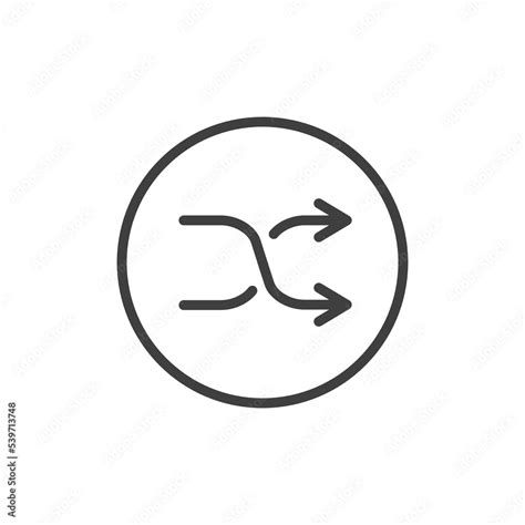 Arrow Shuffle Icon Vector Random Symbol For Your Web Site Design Logo App Uiillustration
