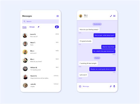 daily ui 013 direct messaging by lara frölich on dribbble