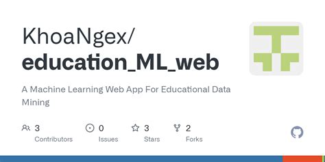 GitHub KhoaNgex Education ML Web A Machine Learning Web App For Educational Data Mining