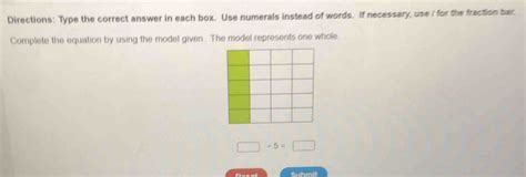 solved directions type the correct answer in each box use numerals