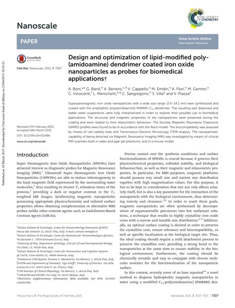 Pdf Design And Optimization Of Lipid Modified Polyamidoamine Dendrimer Coated Iron Oxide