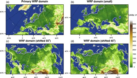 Domain Settings Of The Weather Research And Forecasting Model A The Download Scientific