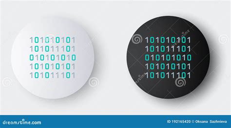 Line Binary Code Icon Isolated On Grey Background Colorful Outline Concept Stock Vector