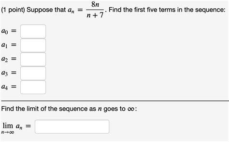 Solved 6 1 Point Suppose That Do 21 7 02 11 8 13