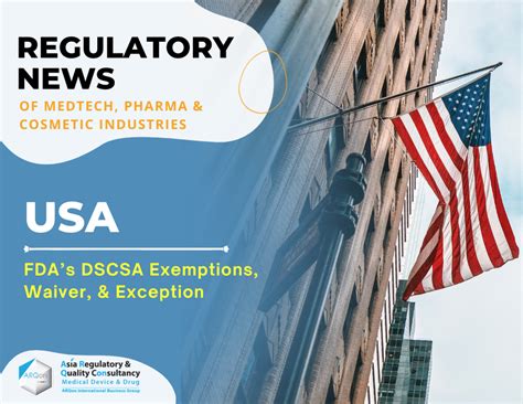 Us Fdas Dscsa Exemptions Waiver And Exception