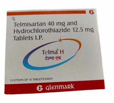 Telmisartan Hydrochlorothiazide Tablet 40 Mg 125 Mg At Rs 2190box