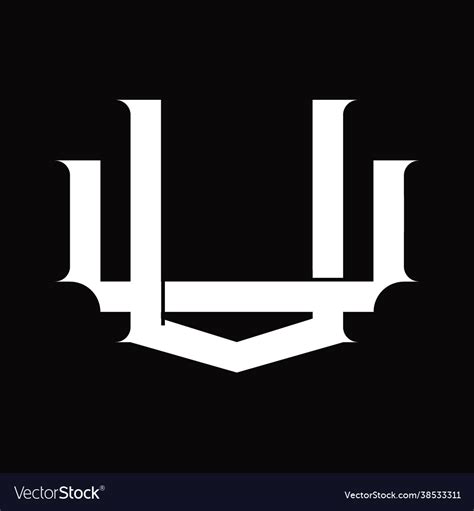 Uv Logo Monogram With Vintage Overlapping Linked Vector Image