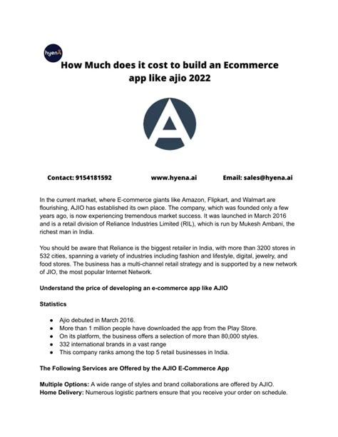 PPT How Much Does It Cost To Build An Ecommerce App Like Ajio 2022