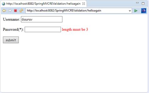 Spring Mvc Regular Expression Validation Online Tutorials Library