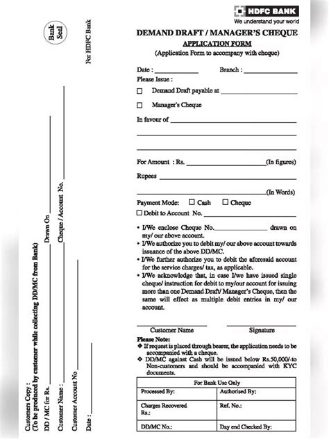 HDFC Bank DD Form PDF InstaPDF