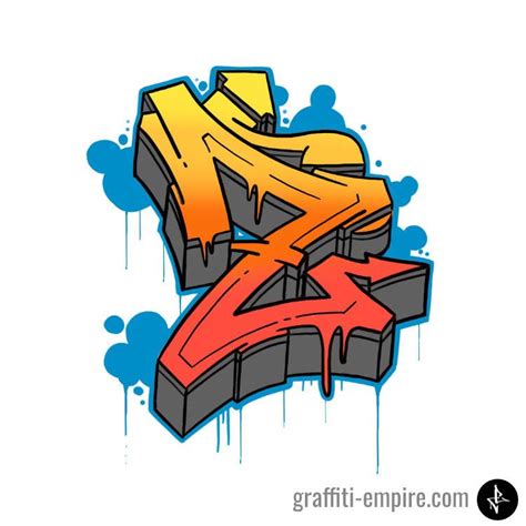 Orange Wildstyle Z Graffiti Letter Art How To Draw Z In Graffiti Z
