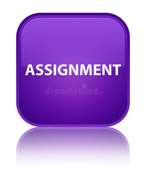 Assignment Special Purple Square Button Stock Illustration Illustration Of Button Word 105849640